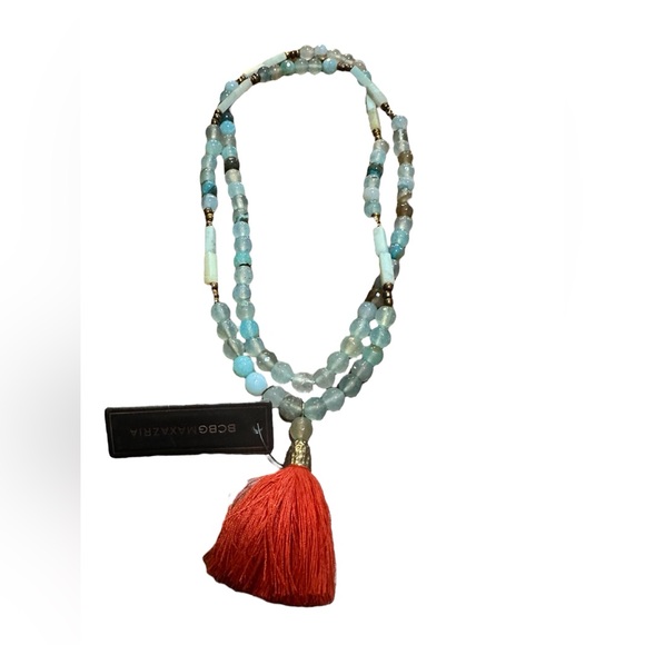 BCBGMaxAzria | Jewelry | Bcbgmaxazria Womens Fringe Stone Necklace Nwt ...